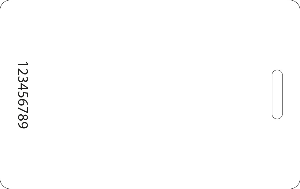 Plastic badge with standard card size